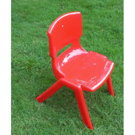Set of 4 Red Plastic Chairs for Kids | 1 Year Warranty | Home Design Lahore