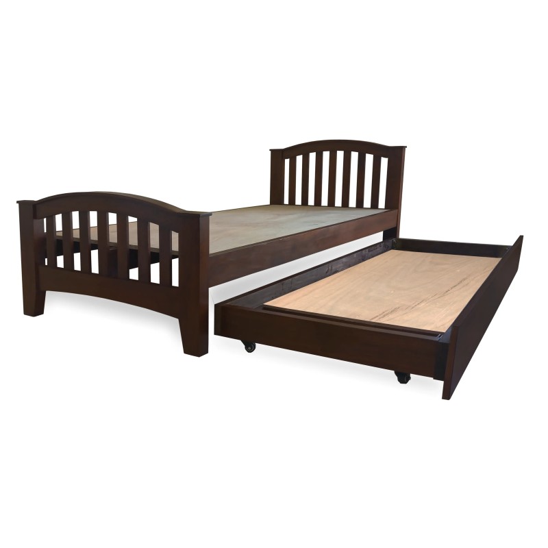 Trundle Single Bed with Pull out Bed | Pure Wood | Home Design Lahore