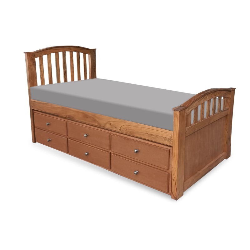 Almiro Sliding Single Bed with Trundle & Storage | Home Design Lahore