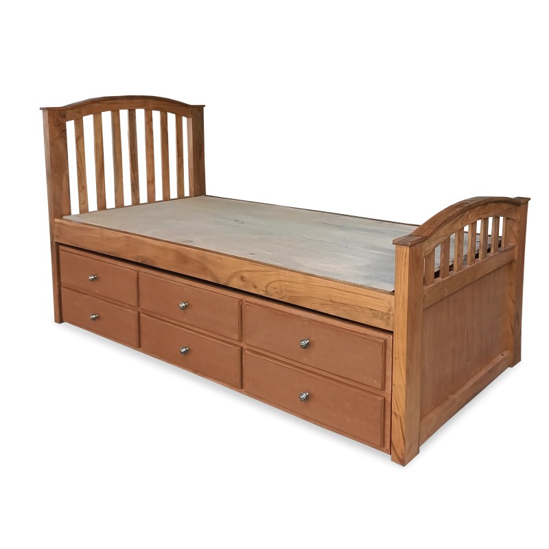Almiro Sliding Single Bed with Trundle & Storage | Home Design Lahore
