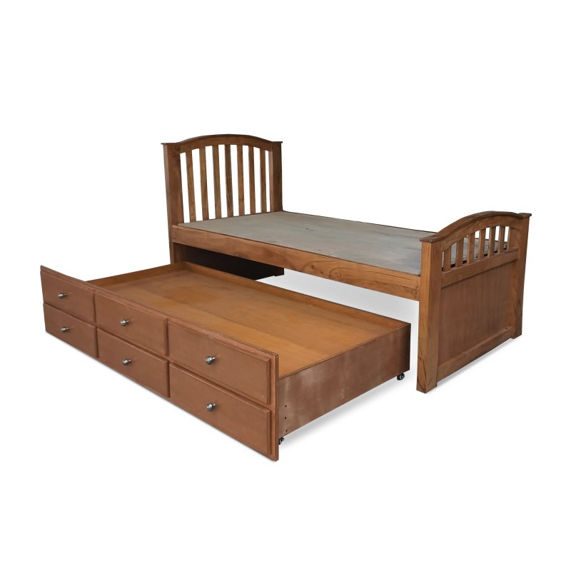 Almiro Sliding Single Bed with Trundle & Storage | Home Design Lahore