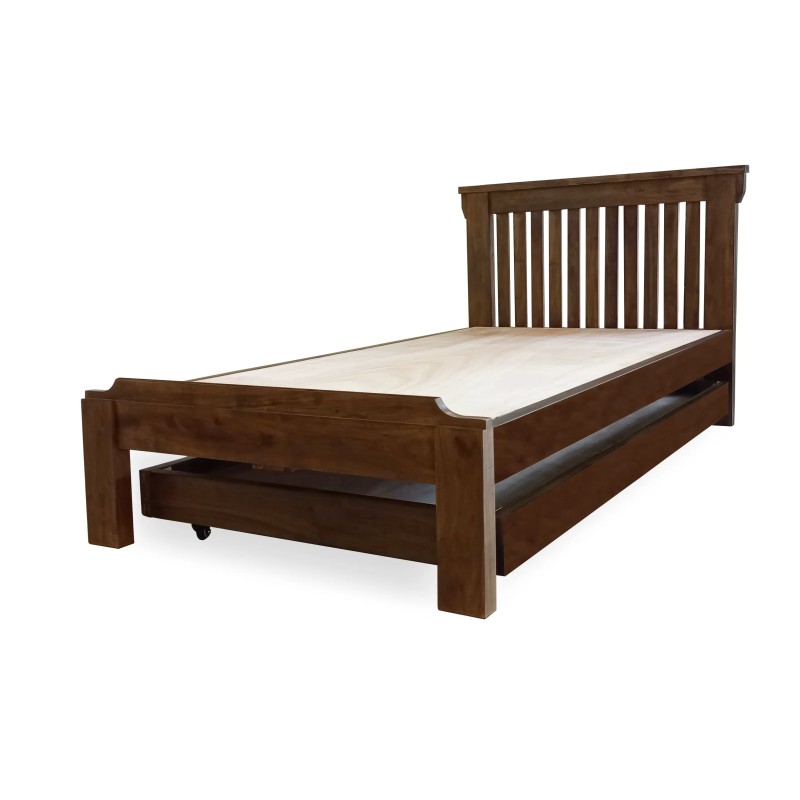 Trundle Single Bed with Pull out Bed | Pure Wood | Home Design Lahore