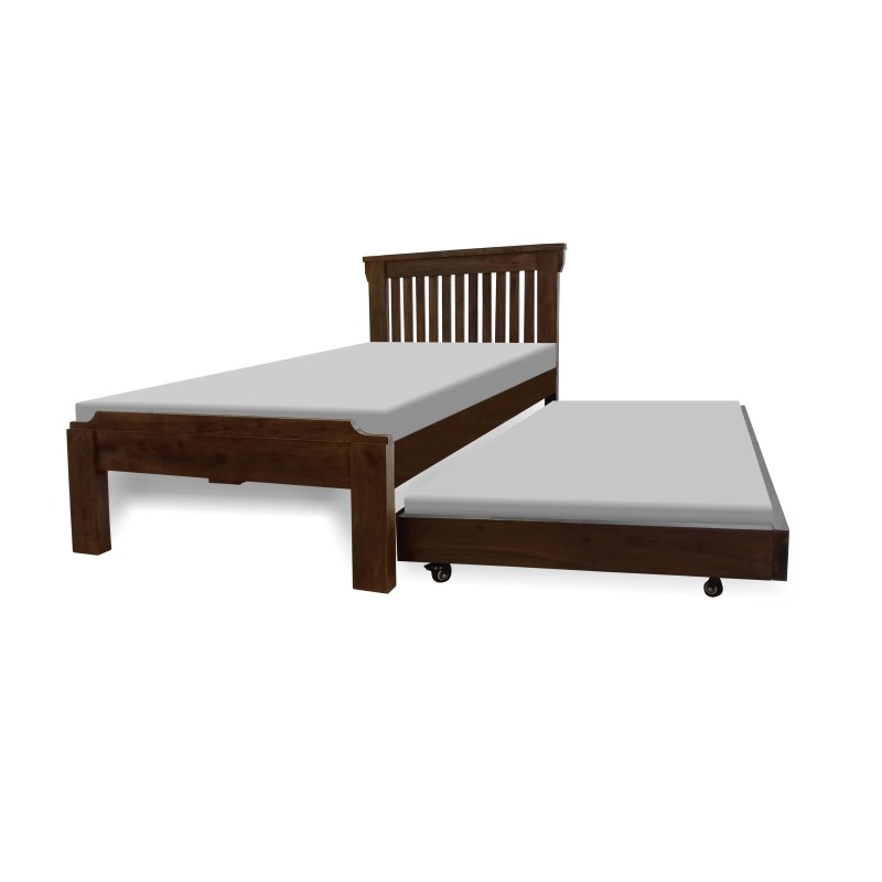 Trundle Single Bed with Pull out Bed | Pure Wood | Home Design Lahore